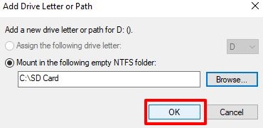 How to Mount SD Card as Permanent Storage in Window 10
