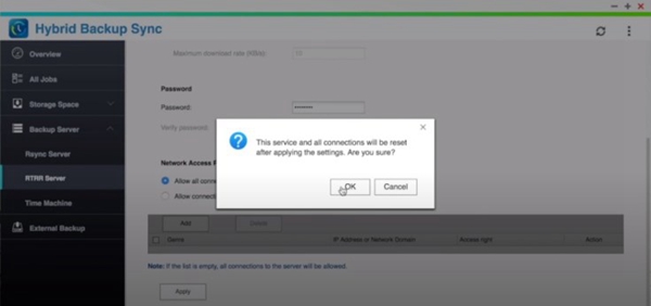 Backup QNAP to QNAP NAS